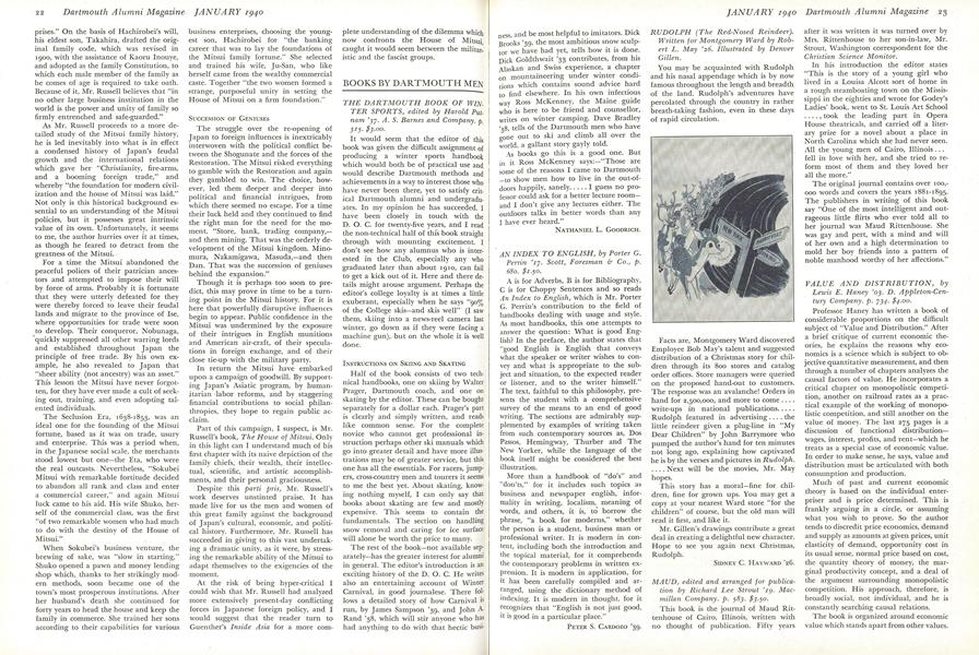 MAUD | Dartmouth Alumni Magazine | January 1940