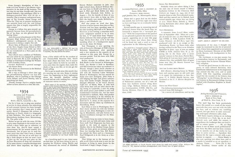 1934 | Dartmouth Alumni Magazine | November 1943