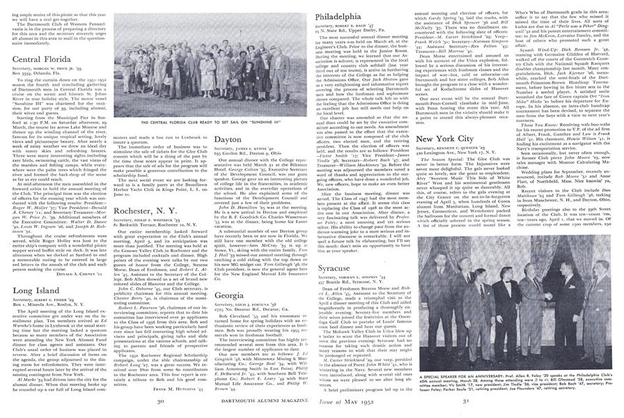 Georgia | Dartmouth Alumni Magazine | May 1952