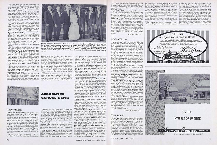 Tuck School | Dartmouth Alumni Magazine | January 1961
