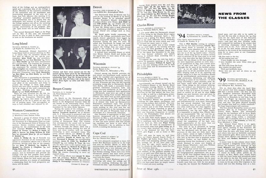 1899 | Dartmouth Alumni Magazine | May 1961