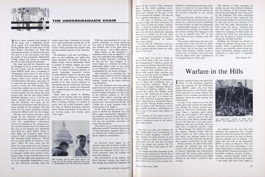 THE UNDERGRADUATE CHAIR | Dartmouth Alumni Magazine | JANUARY 1964