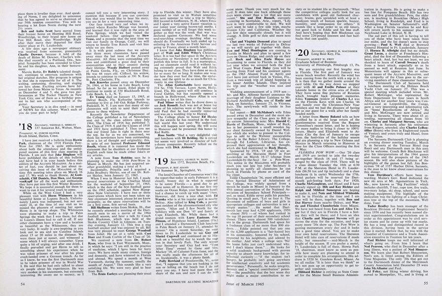 1920 | Dartmouth Alumni Magazine | MARCH 1965