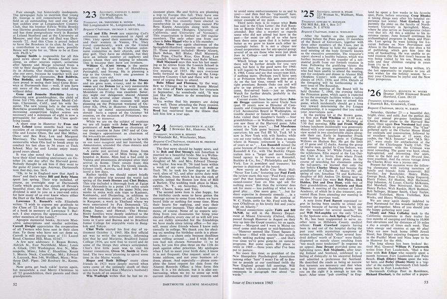 1925 | Dartmouth Alumni Magazine | DECEMBER 1965