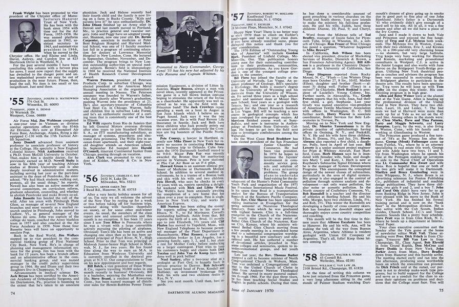1957 | Dartmouth Alumni Magazine | JANUARY 1970