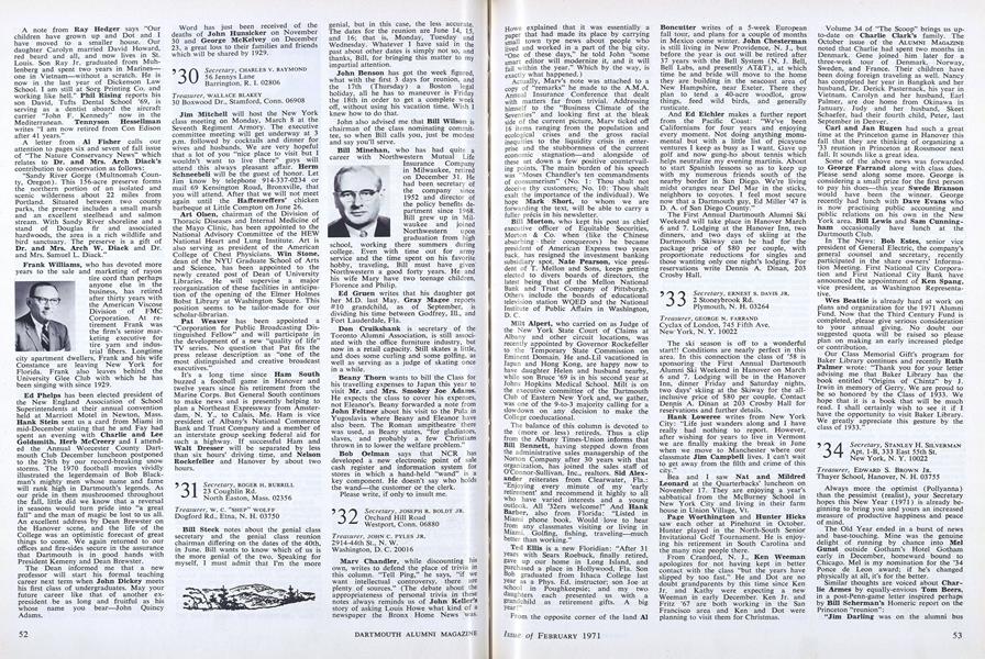 1932 | Dartmouth Alumni Magazine | FEBRUARY 1971