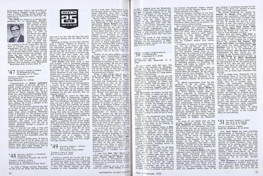 1947 | Dartmouth Alumni Magazine | FEBRUARY 1972