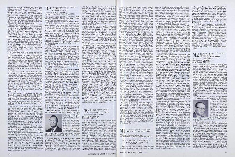 1942 | Dartmouth Alumni Magazine | OCTOBER 1972