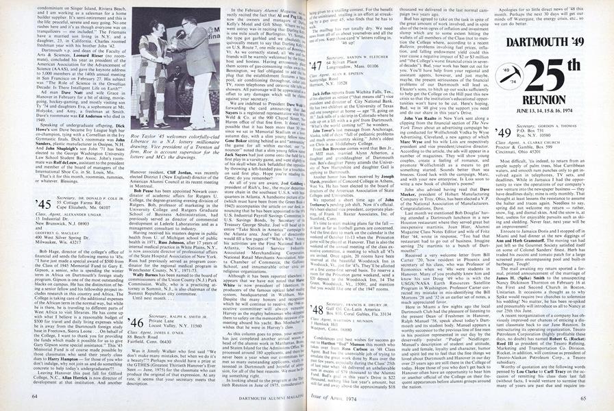 1947 | Dartmouth Alumni Magazine | April 1974