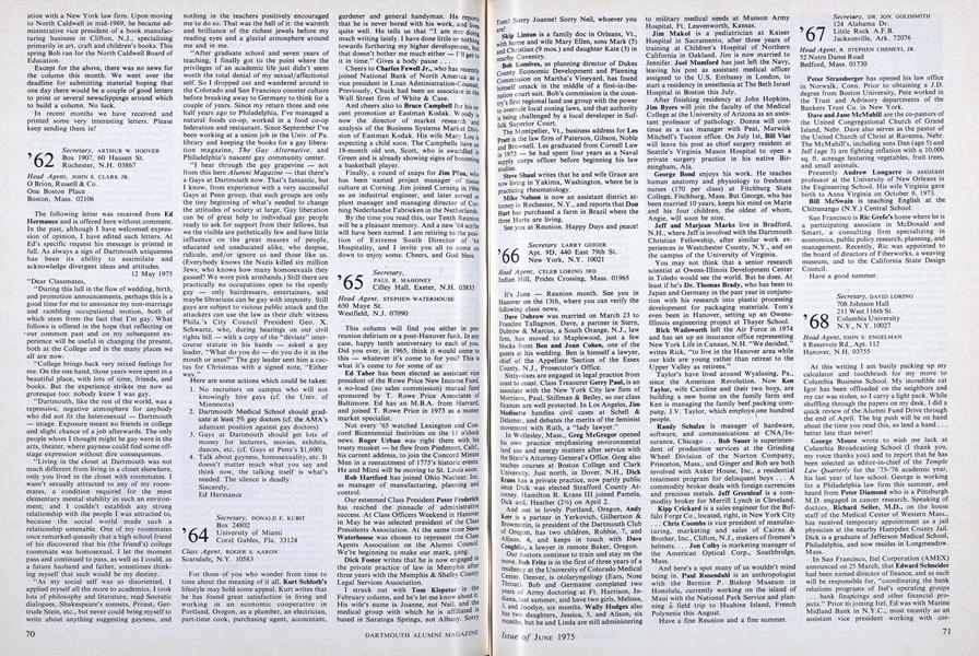 1968 | Dartmouth Alumni Magazine | June 1975