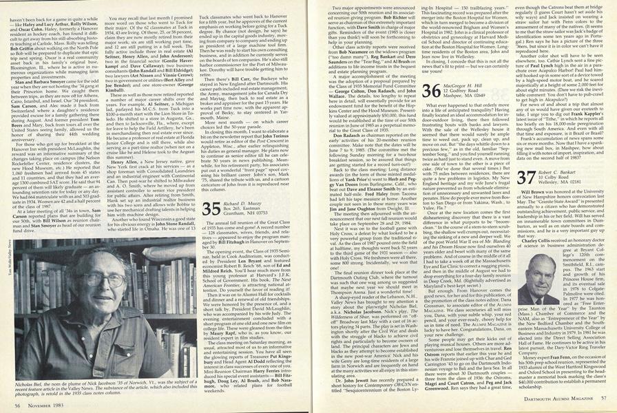 1935 | Dartmouth Alumni Magazine | November 1983