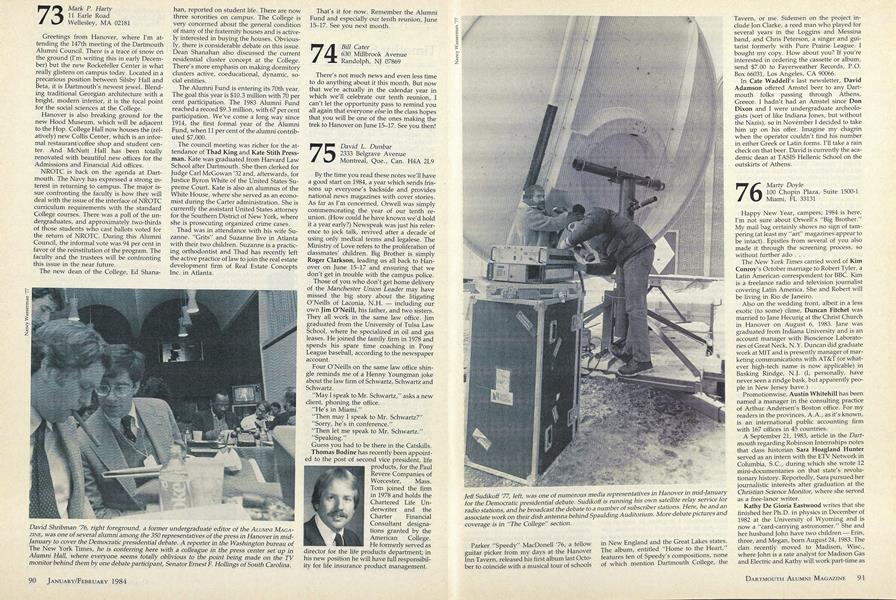 1976 | Dartmouth Alumni Magazine | JANUARY/FEBRUARY 1984