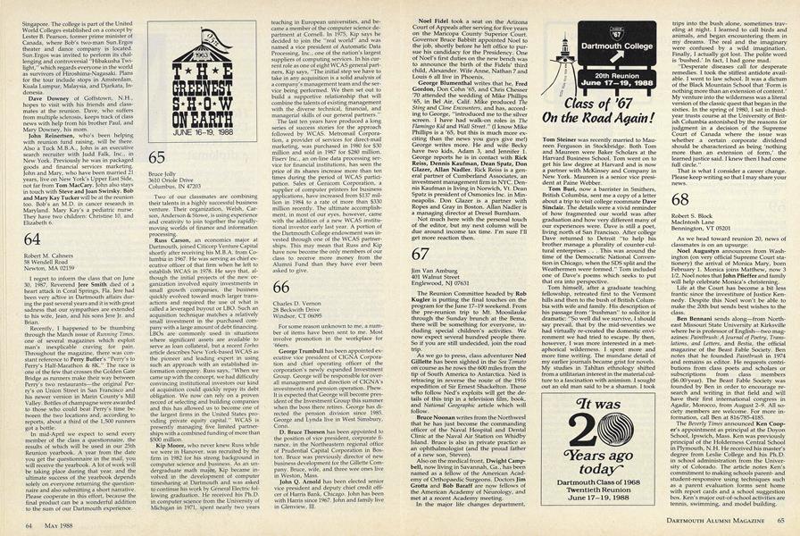 1968 | Dartmouth Alumni Magazine | MAY • 1988