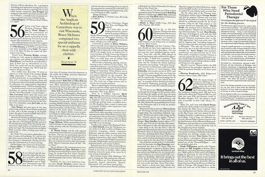 1956 | Dartmouth Alumni Magazine | December 1991