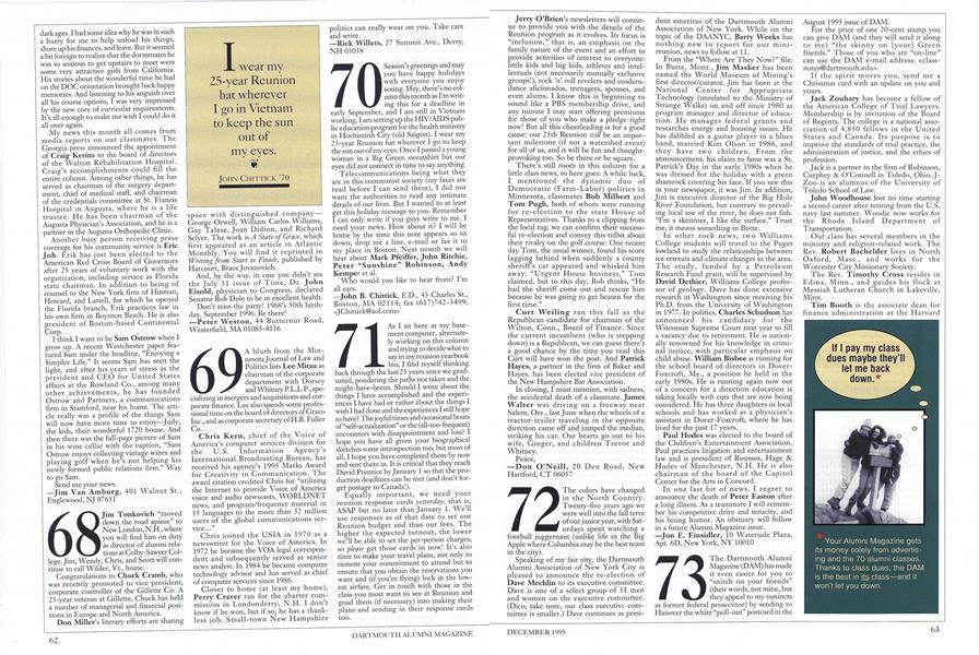 1968 | Dartmouth Alumni Magazine | December 1995