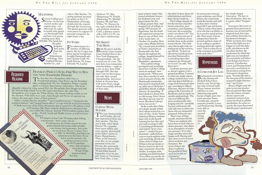 Coping With Suicide | Dartmouth Alumni Magazine | January 1996