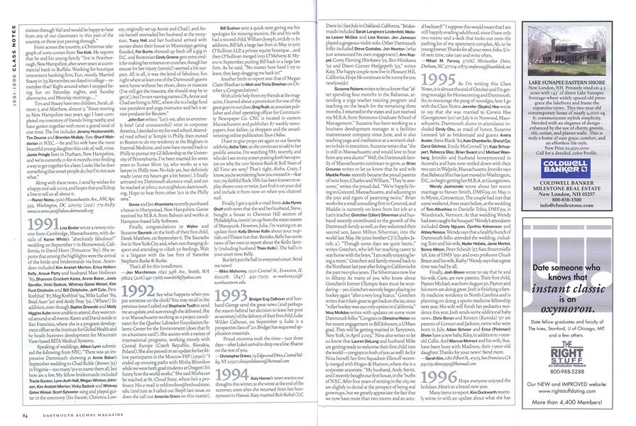 1991 | Dartmouth Alumni Magazine | Jan/Feb 2003