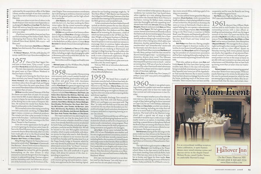 1957 | Dartmouth Alumni Magazine | Jan/Feb 2008