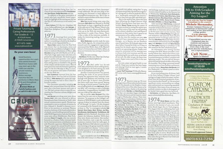 1973 | Dartmouth Alumni Magazine | Sept/Oct 2008