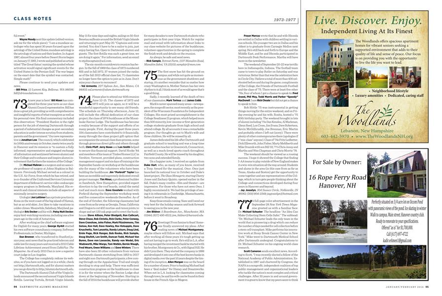 1975 | Dartmouth Alumni Magazine | JANUARY | FEBRUARY 2014