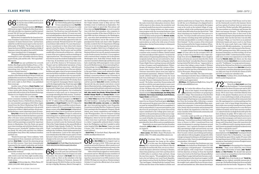 1972 | Dartmouth Alumni Magazine | NOVEMBER | DECEMBER 2015