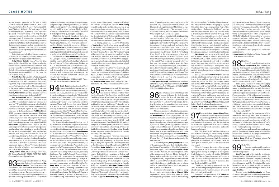 1994 | Dartmouth Alumni Magazine | NOVEMBER | DECEMBER 2016