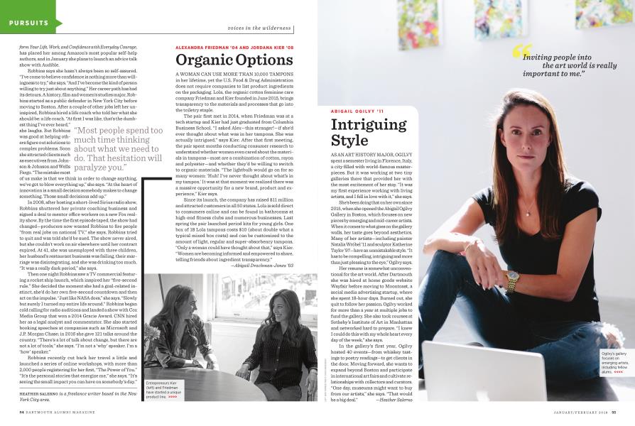 Intriguing Style | Dartmouth Alumni Magazine | JANUARY | FEBRUARY 2018
