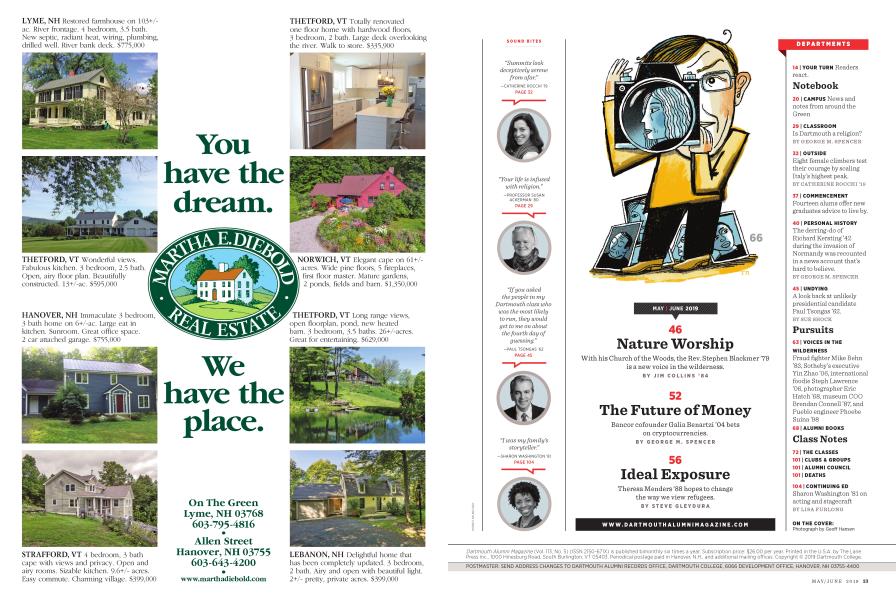 DARTMOUTH | Dartmouth Alumni Magazine | MAY | JUNE 2019