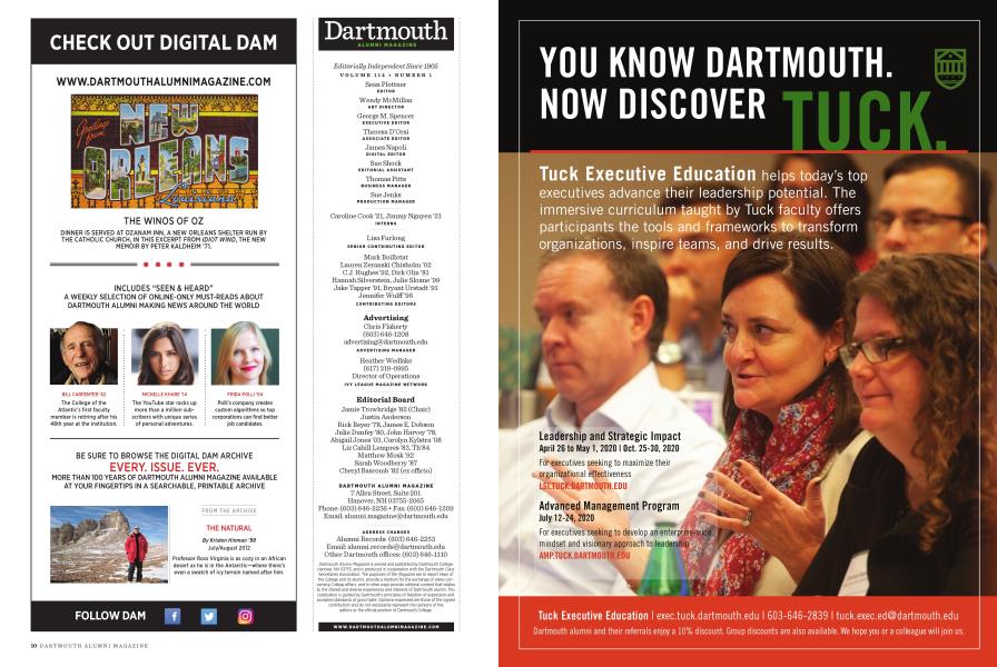 Dartmouth | Dartmouth Alumni Magazine | SEPTEMBER | OCTOBER 2019