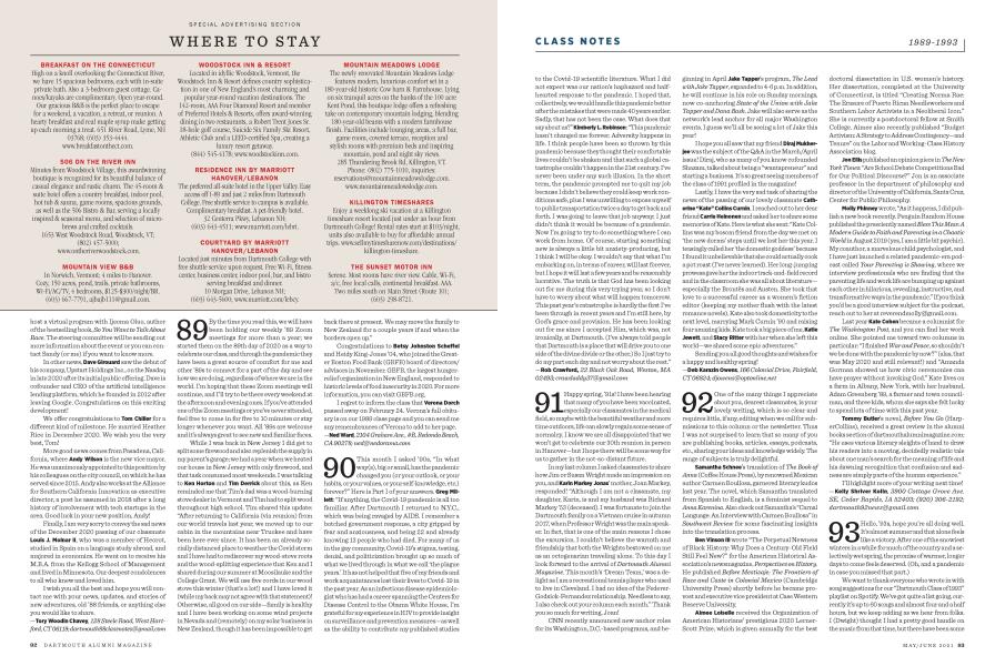 1993 | Dartmouth Alumni Magazine | MAY | JUNE 2021