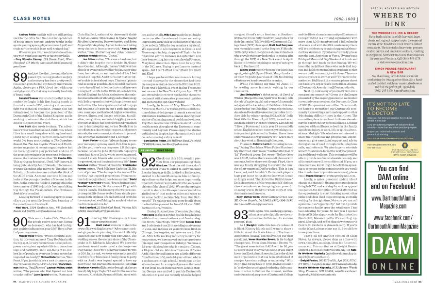 1990 | Dartmouth Alumni Magazine | MAY | JUNE 2022