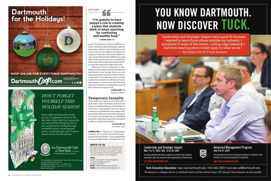 Advertisement | Dartmouth Alumni Magazine | NOVEMBER | DECEMBER 2022