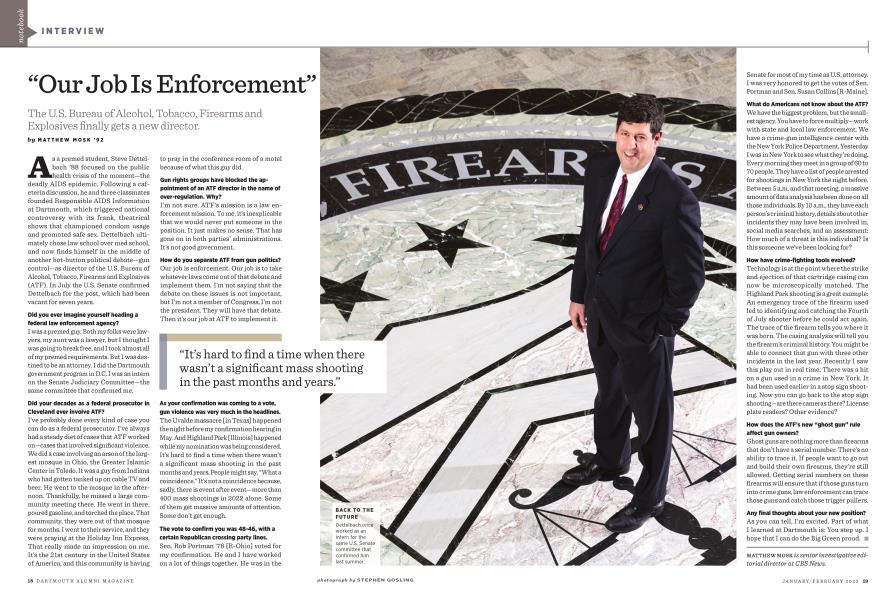 “Our Job Is Enforcement“ | Dartmouth Alumni Magazine | JANUARY ...