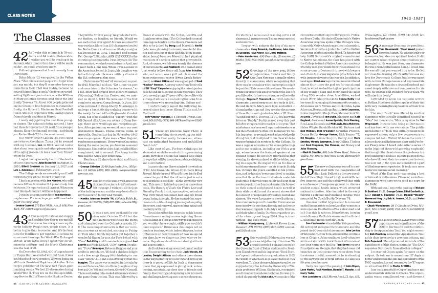 1943 | Dartmouth Alumni Magazine | JANUARY | FEBRUARY 2024