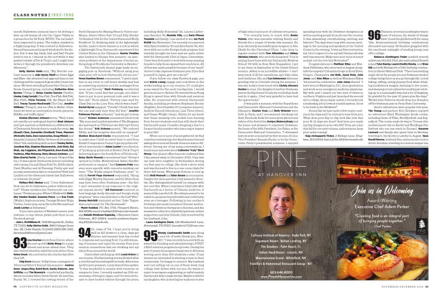 1994 | Dartmouth Alumni Magazine | NOVEMBER | DECEMBER 2024